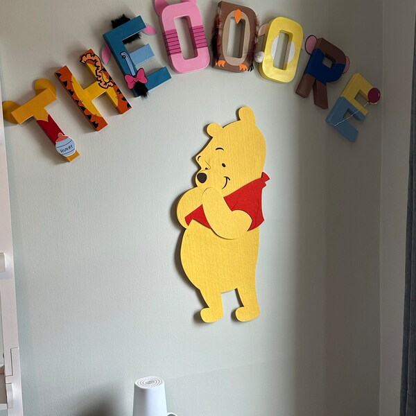 Winnie the Pooh Inspired Hand Painted Personalized Letters - Etsy