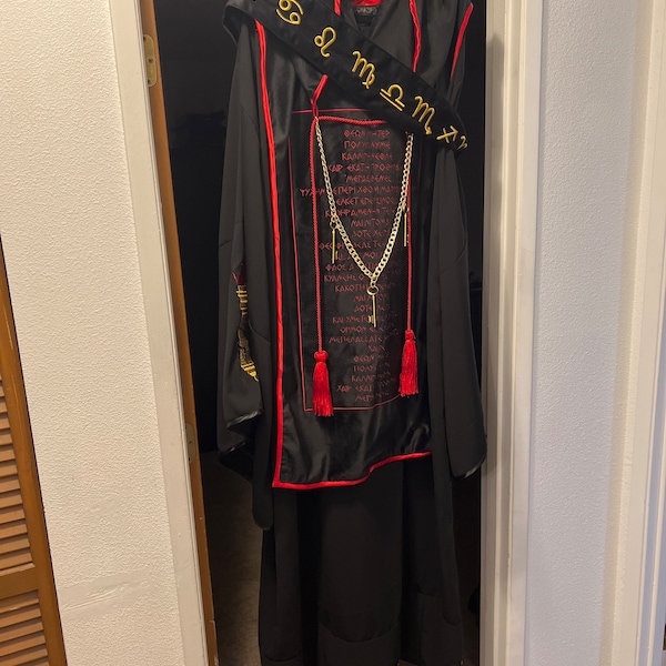 Hecate Robe, Hekate Ritual Robe, Black Tau Robe With Orarium ...