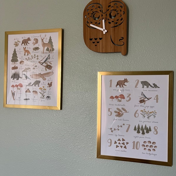 Woodland Alphabet Poster, Woodland Alphabet and Numbers Prints ...