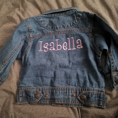 Kid's Monogrammed Denim Jacket - Etsy