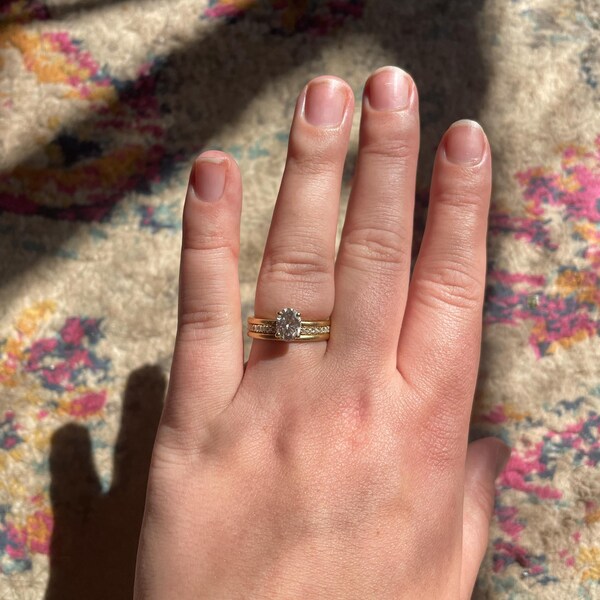 Open Wedding Band, Wedding Bands Women, Moissanite Wedding Band, Space ...