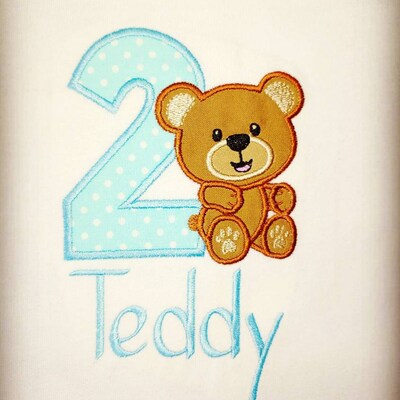 Teddy Bear Machine Embroidery Applique Design 4 SIZES, Bear Applique ...