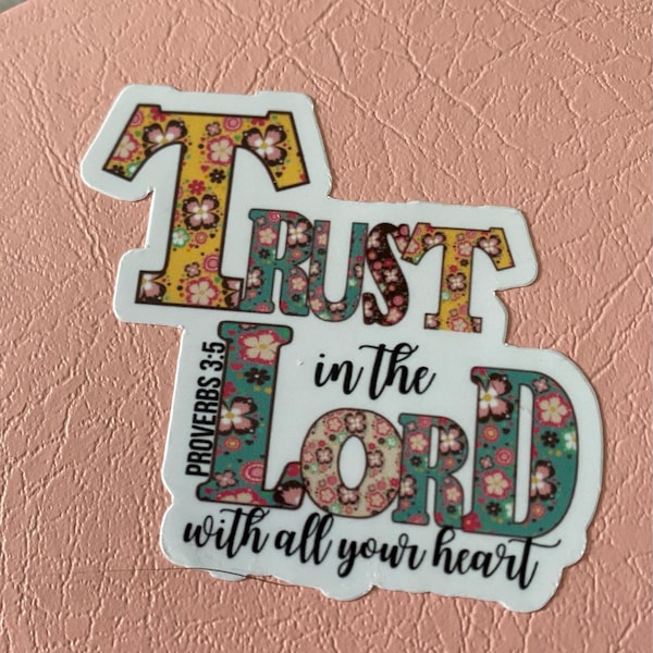 Trust in the Lord Sticker, Bible Sticker Pack, Faith Stickers ...