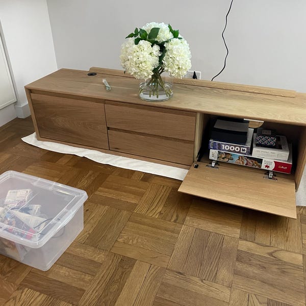 Maple Floating Media Console - Etsy