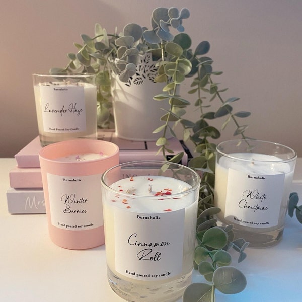 Personalised Candle Label Stickers, Simple & Modern, Black/colour ...