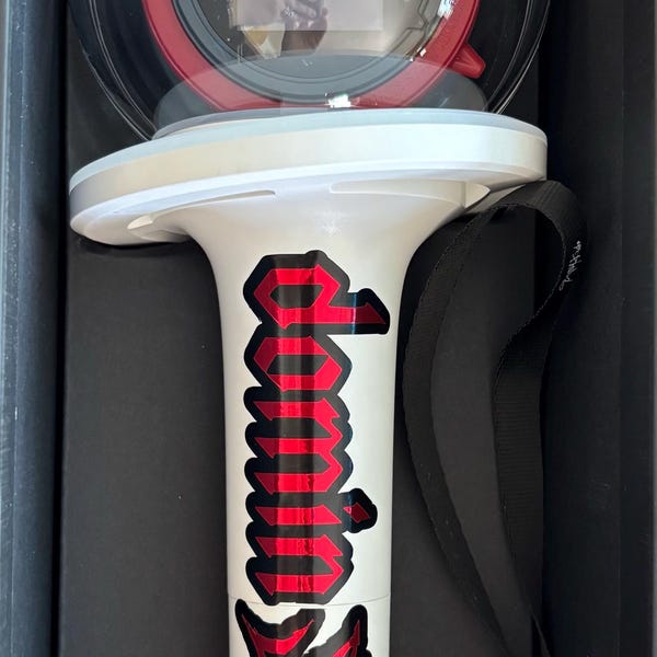 STRAY KIDS Bow Heart Lightstick Sign Photo Name Glitter Rhinestone ...