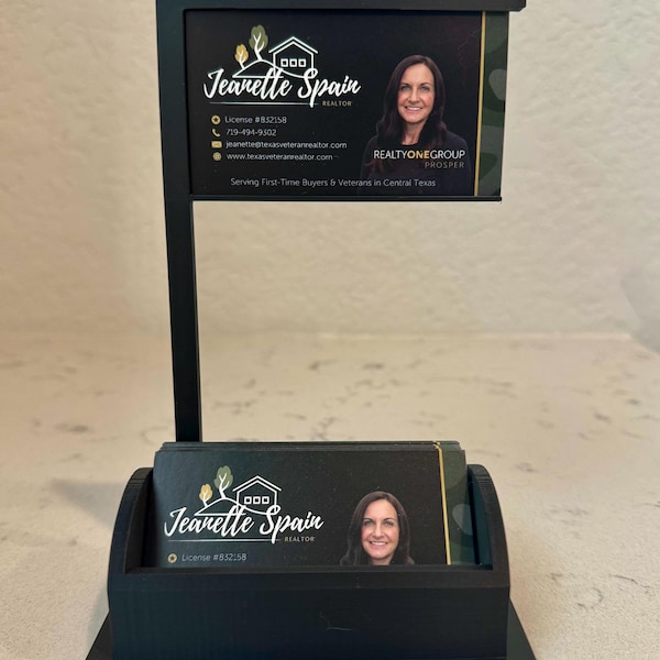 Real Estate SOLD Sign Business Card Holder Upright - Etsy