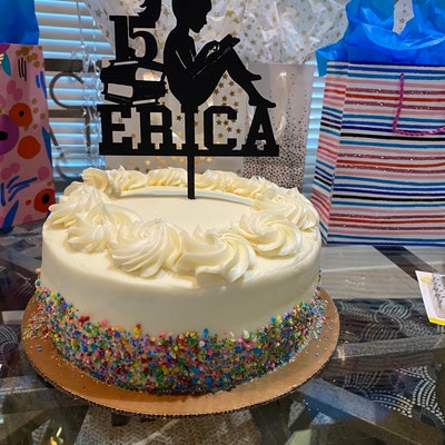 Reading Cake Topper, Book Cake Topper, Reading Book Topper ...