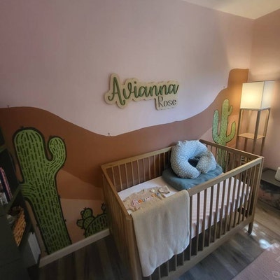 Personalized 3D Nursery Baby Name Sign Custom Wood Name Plaque ...