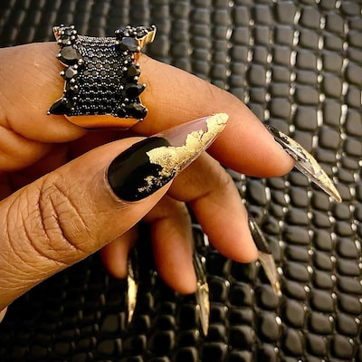 Dragon Claw Special-effects Press-on Nails, Reusable Red Monster False ...