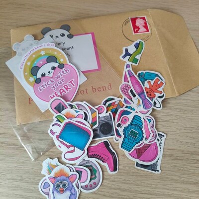 30 Pack Paper Retro 90s Girl Stickers SET 4 - Etsy UK