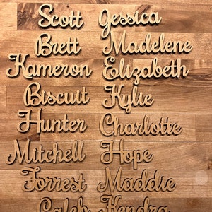 Laser Cut Name Sign, Wooden Name Sign, Family Name Sign, Wedding Place ...