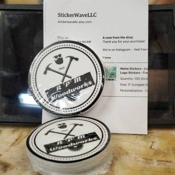 Matte Stickers - Custom Waterproof Vinyl Die Cut Stickers - Logo ...