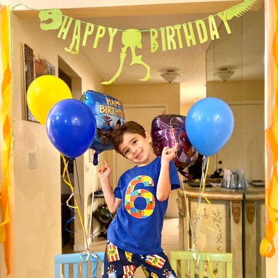 6 Birthday Shirt Construction Blocks Birthday Outfit 6th - Etsy