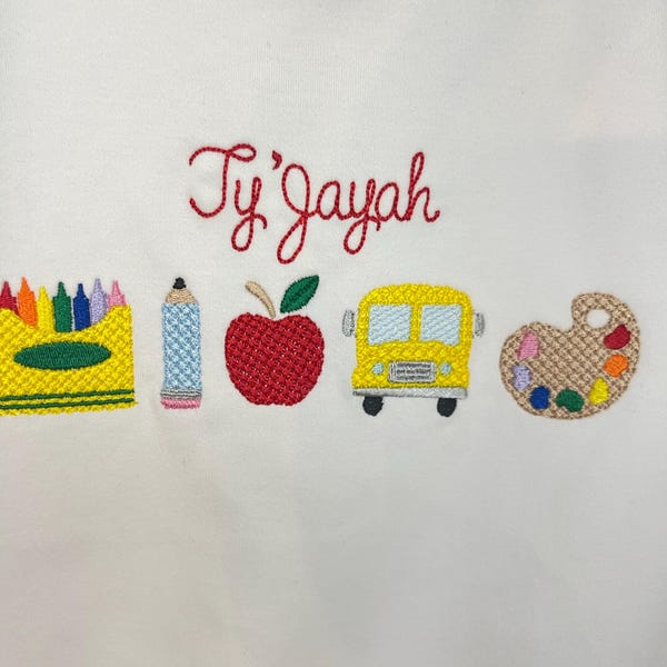 French Knot Back to School Machine Embroidery Design - Etsy