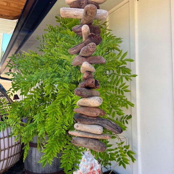 Rocky Beach-large Driftwood Mobile/valhalla Ladder/witches Ladder/art W ...