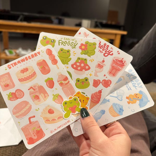 Cherrys Calling Flip Phone Vinyl Sticker Matte Waterproof Vinyl Sticker ...