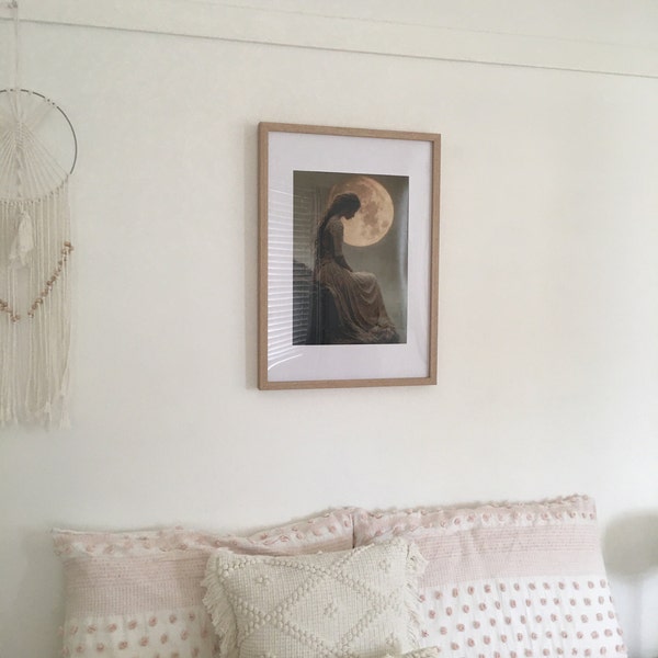 Selene Greek Goddess of the Moon, Printable Wall Art, Tonalism Style ...