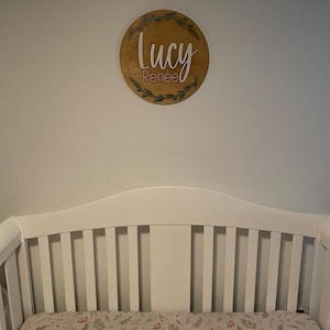 Woodland Theme Nursery Sign, Pine Tree Mountain Decor, Nursery Name ...