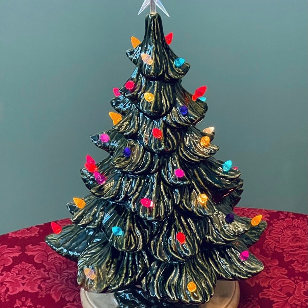 Light up Ceramic Christmas Tree - Etsy Canada