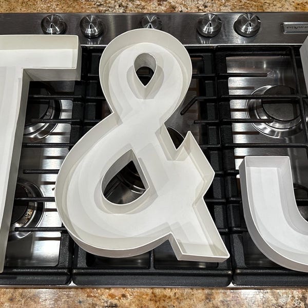 Sale 16" WHITE HOLLOW NUMBER Blank Block Style Fillable Number Letter ...