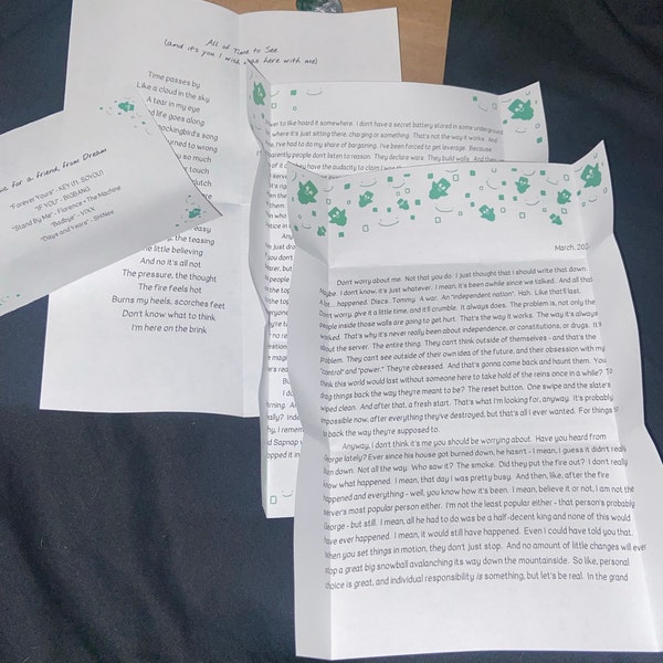 DSMP- Personalized Letter From Your Fictional Comfort Character on the ...