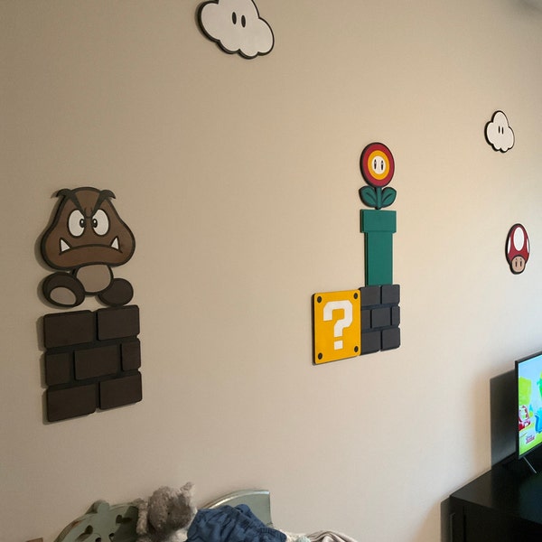 Customizable Mario Bros. Wooden Display - Etsy