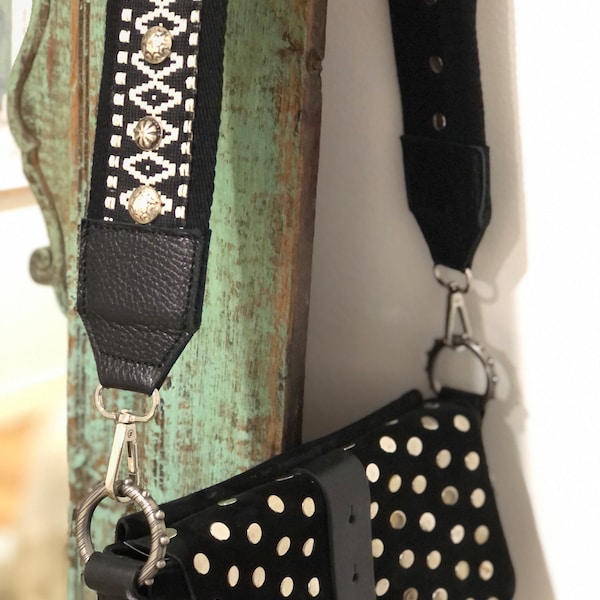 Boho Metal Studded Bag Strap | Ethnic Handbag Strap | Shoulder Strap ...