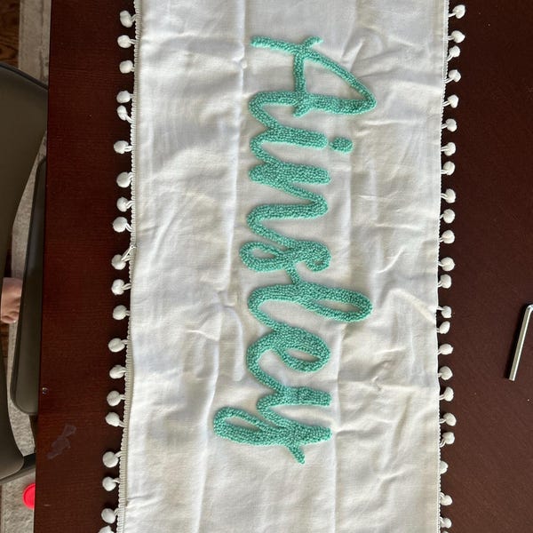 Personalized Name Punch Needle Pillow, Baby Shower Gift, Toddler ...