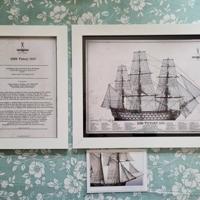 HMS Victory Profile Artist Signed Print - Etsy