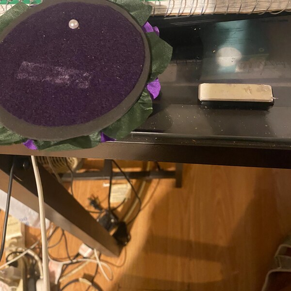 African Violet Corsage// DST African Violet Flower Pin//purple Flower ...