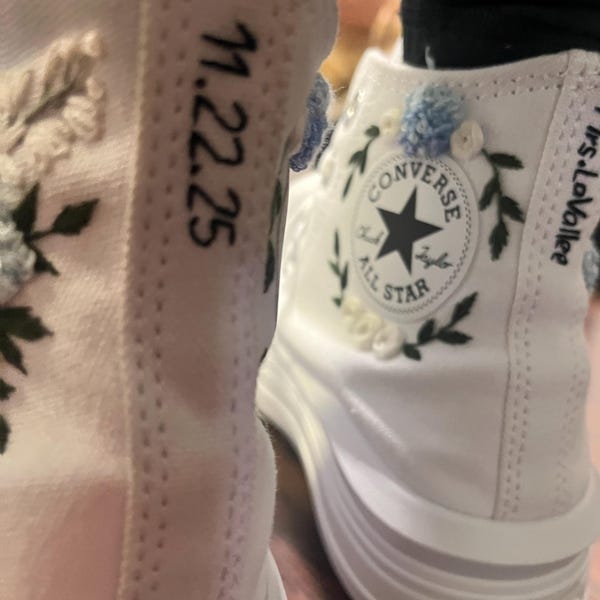 Embroidered Converse/ Converse Custom Constellation Embroidery ...