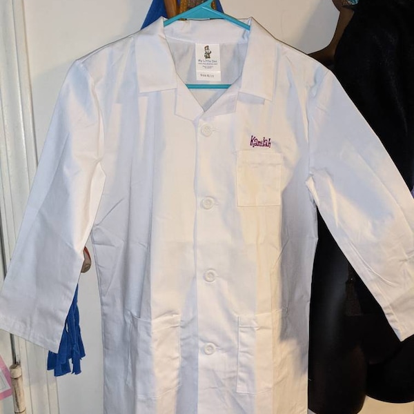 Embroidered Personalized Kids Lab Coat for Little Doctors and Nurses ...