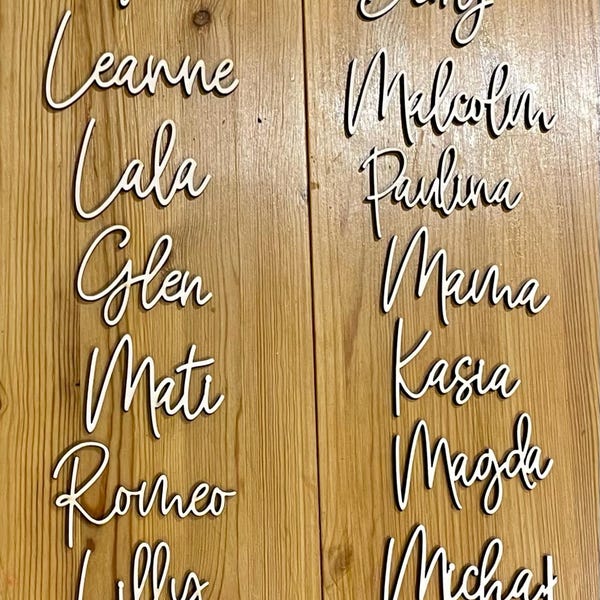 Personalised Place Names | Wooden Place Names | Unique Wedding Favours ...