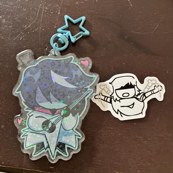 Deltarune Rockstar Fun Gang 3 Inch Holographic Epoxy Charms - Etsy