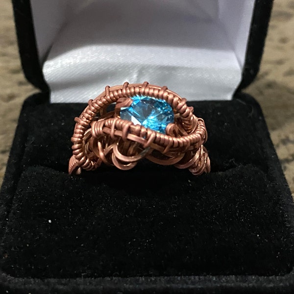 Wire Wrap Prong Ring Tutorial: Fancy Band Ring Pattern Step-by-step ...