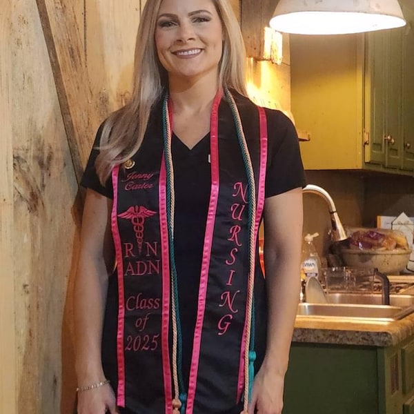 Social Work/msw Personalized Embroidered Graduation Stole - Etsy