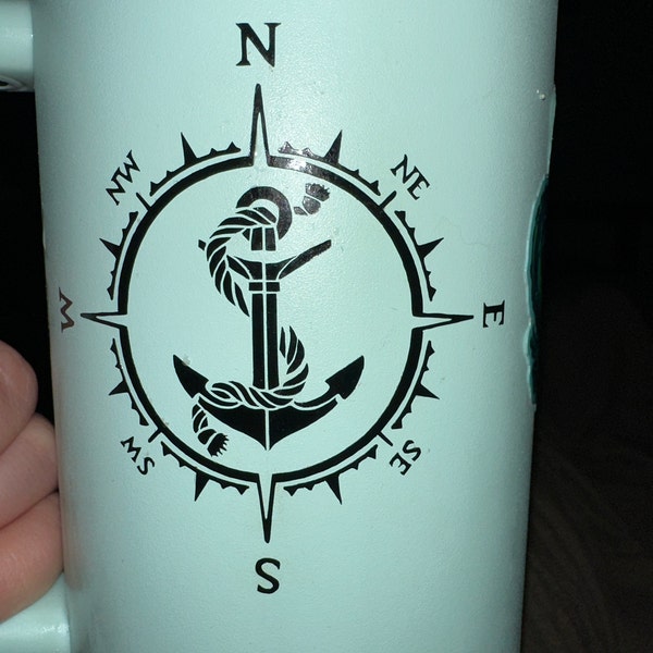 Anchor Compass Decal | Car Decal | | Laptop Stickers - Etsy