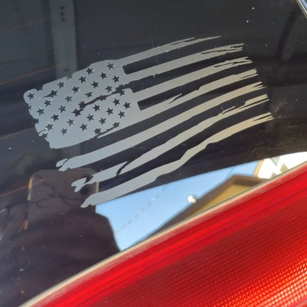 Distressed American Flag Vinyl Decal - Oracal 651 - Etsy