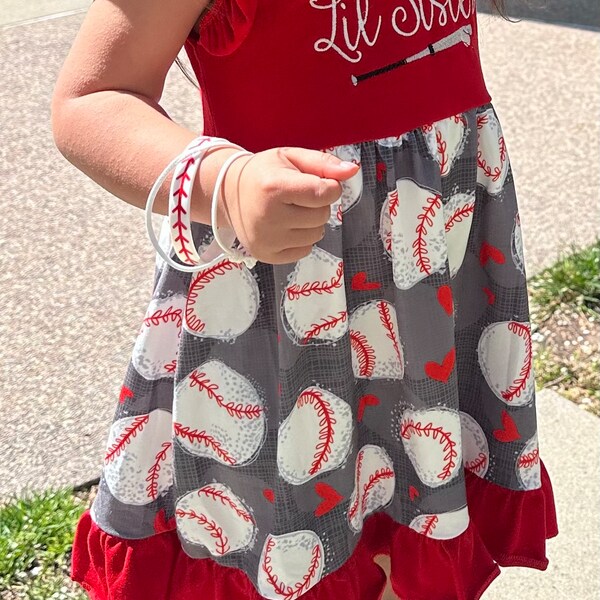 Personalized Baseball Dress, Baseball Sister, Softball Sister, Cute ...