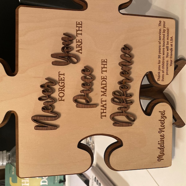 Personalized Retirement Puzzle Piece Gift: Farewell Keepsake - Etsy