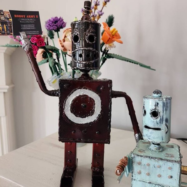 Scrap Metal Robot 148, A Red Robot With a Jar Head and Available for ...