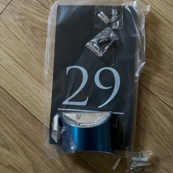 House Number Sign,solar,led Number Box, Personalised Address Plaque,led ...