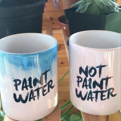 Paint Water & Not Paint Water Pots Brushes Pot Funny Gift for Painters ...