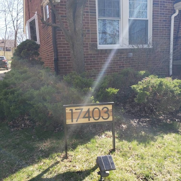House Number Stake for Yard | Reclaimed Wood House Number Sign for ...