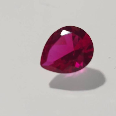 Ruby Pear Shaped Faceted Gemstone Teardrop Cut Ruby Gem Multiple Sizes ...