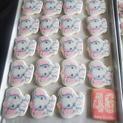 Watercolor Girl Elephant Clip Art, Very Cute Little Peanut,pink Gray ...