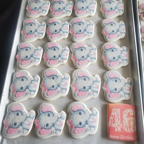 Watercolor Girl Elephant Clip Art, Very Cute Little Peanut,pink Gray ...