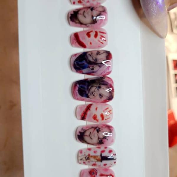 Retro Jason Voorhees Halloween Nail Decals - Horror Villain Nail Art ...