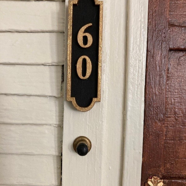 Miniature Dollhouse Custom Address Sign, Doll House Accessories, 1:12 ...